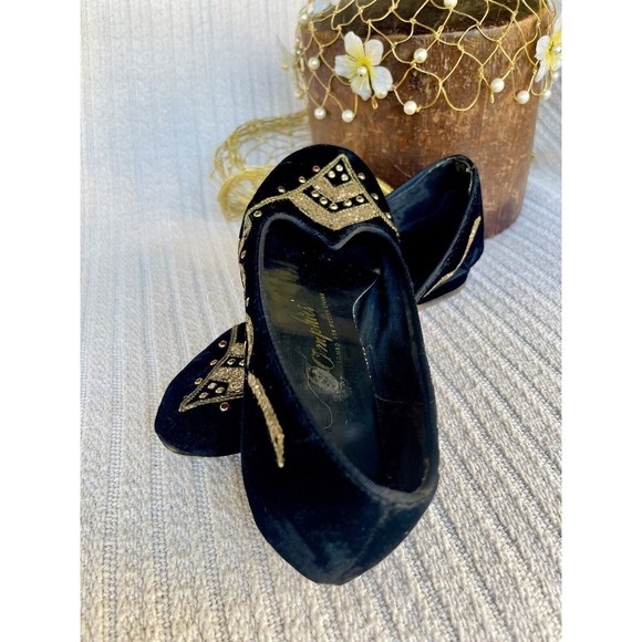 oomphies | Shoes | Rare 94s Vintage Oomphies Black Velvet Bejeweled ...